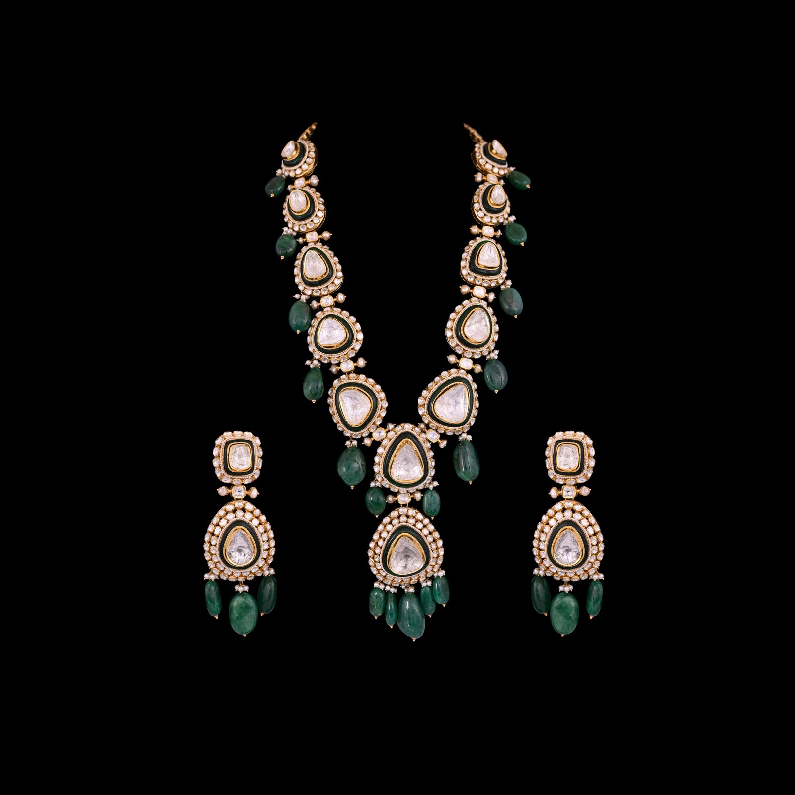 Big Polki Long Set | Shivam Jewels